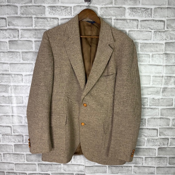 Pendleton | Suits & Blazers | Vtg Pendleton Beige Wool Tweed 2 Button ...